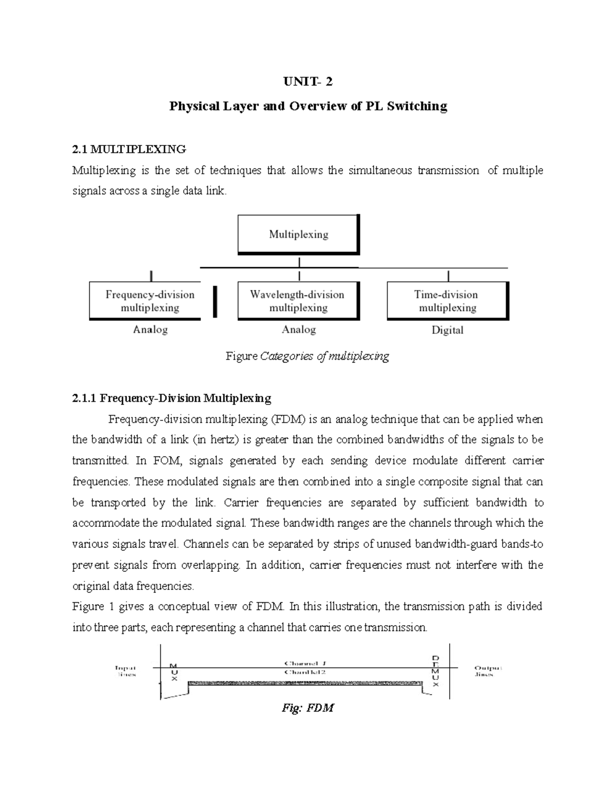 Physical Layer and Overview of PL Switching - Figure Categories of ...