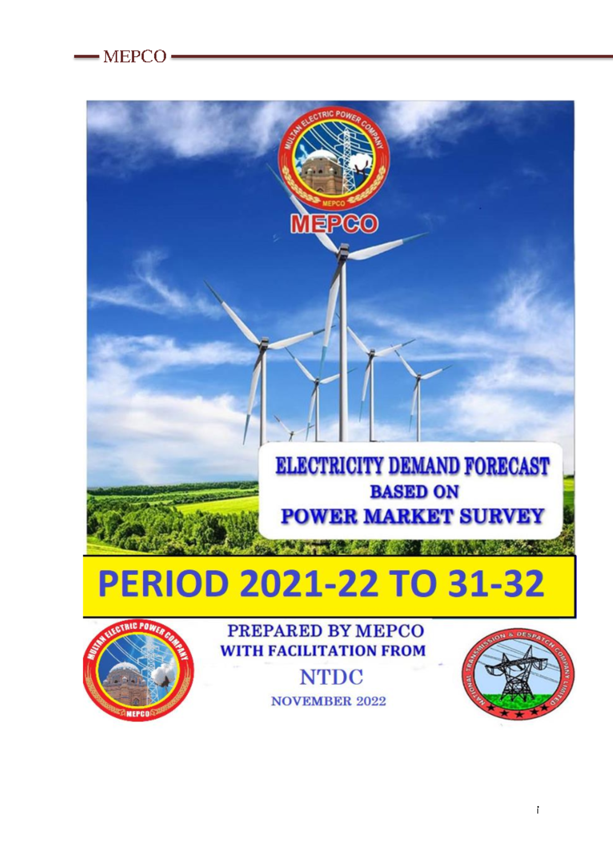 Mepco Report PMS LOAD Foreacast 2021-22 - i ii Acknowledgement The ...