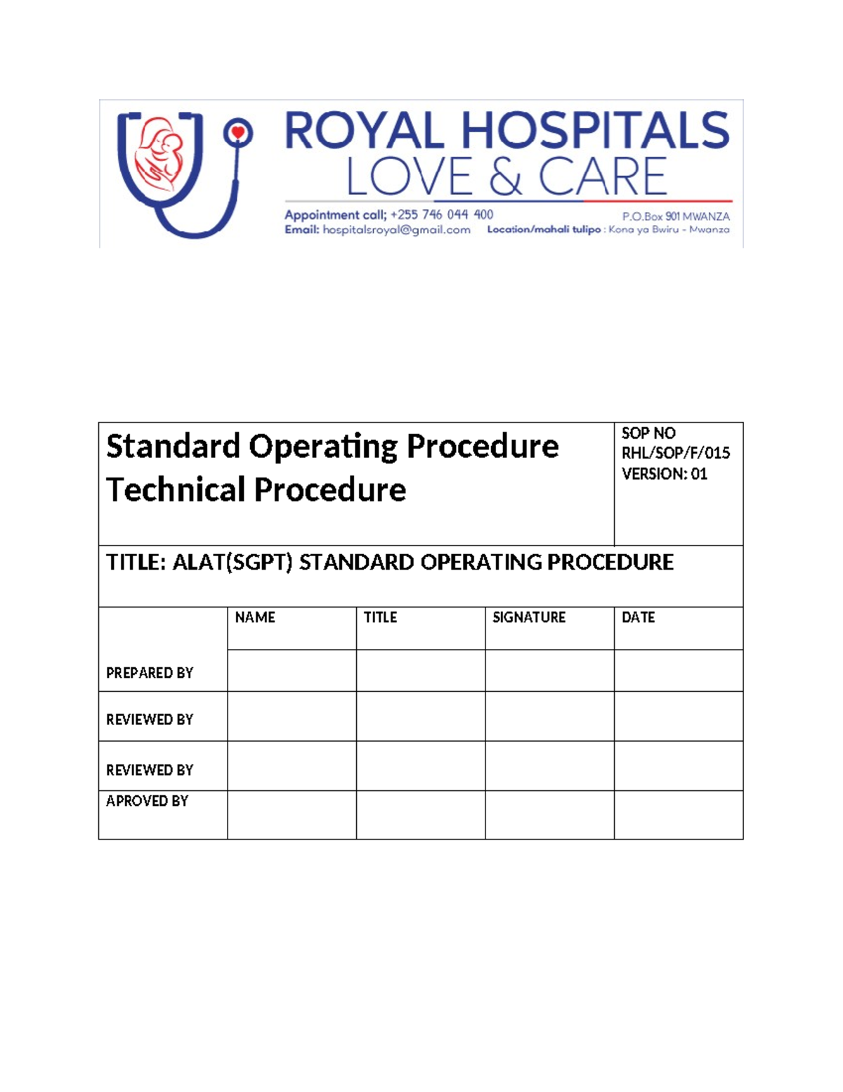 Blood Group - KJHJK - Standard Operating Procedure Technical Procedure ...