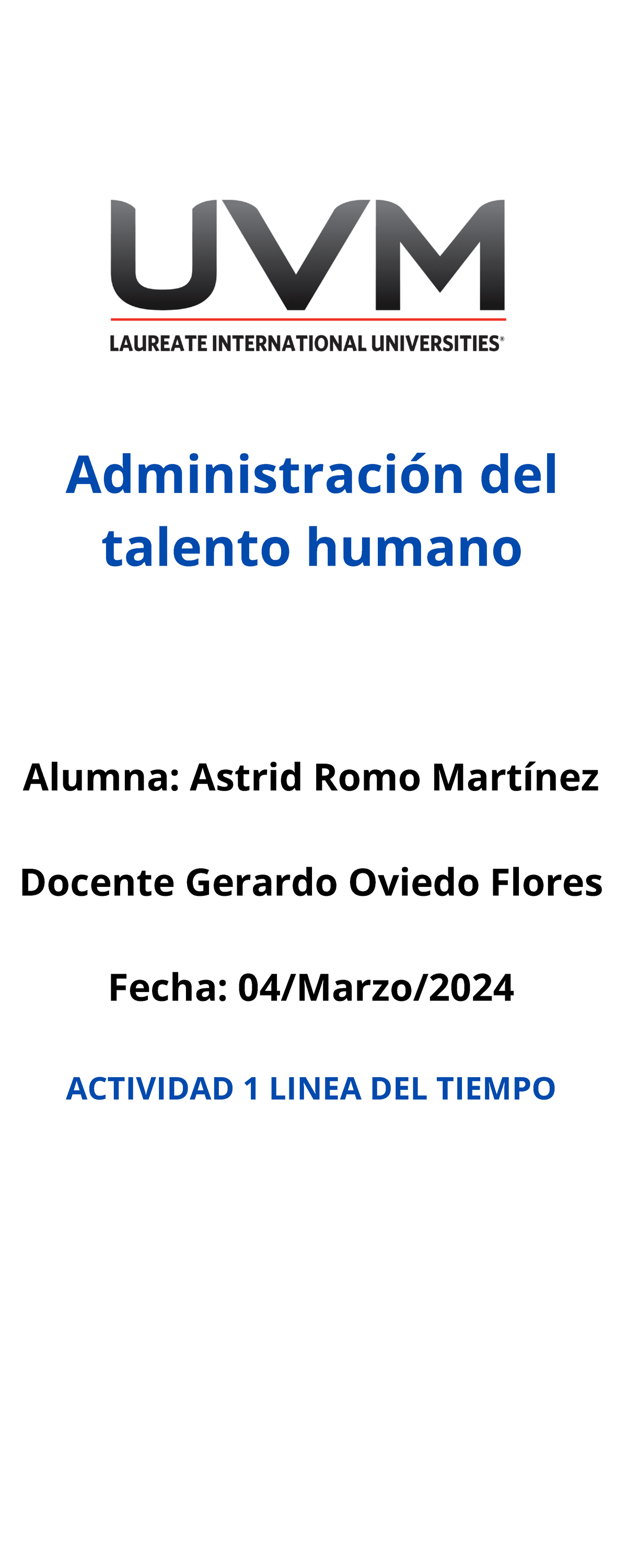 Act1 Admon Del Talento Humano ARM - Administración del talento humano ...