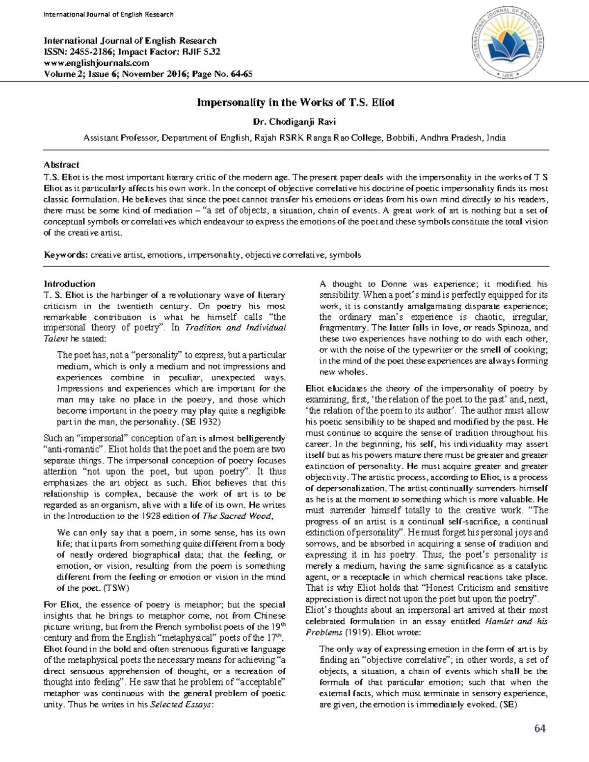 2 6 28 197 Talent International Journal Of English Research 64 2-6-28-197-talent-international-journal-of-english-research-64