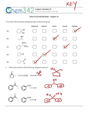 Practice-Problems CH20 KEY - Organic Chemistry II at North Dakota State ...
