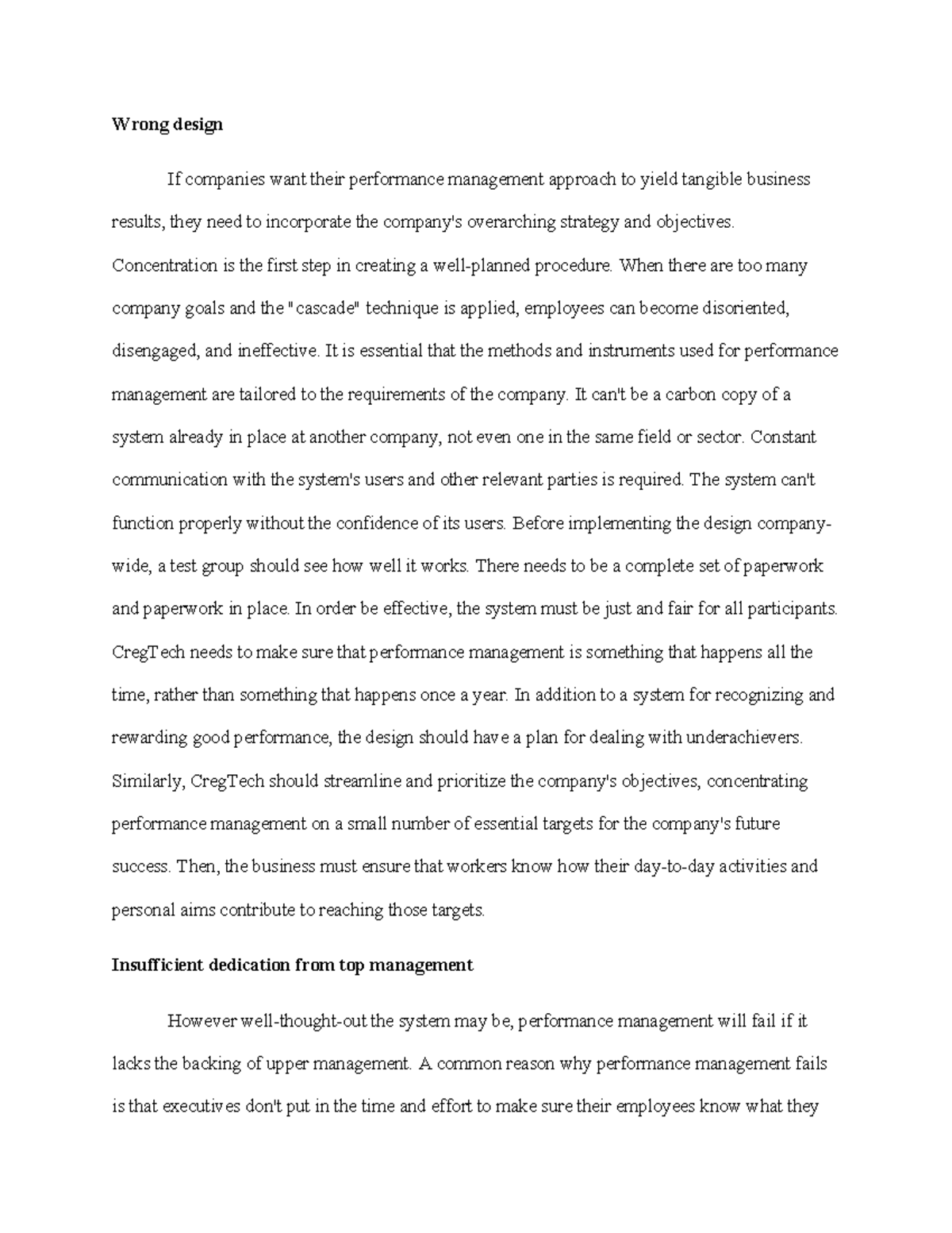 Wrong design - This is a very clean assignment - Wrong design If ...