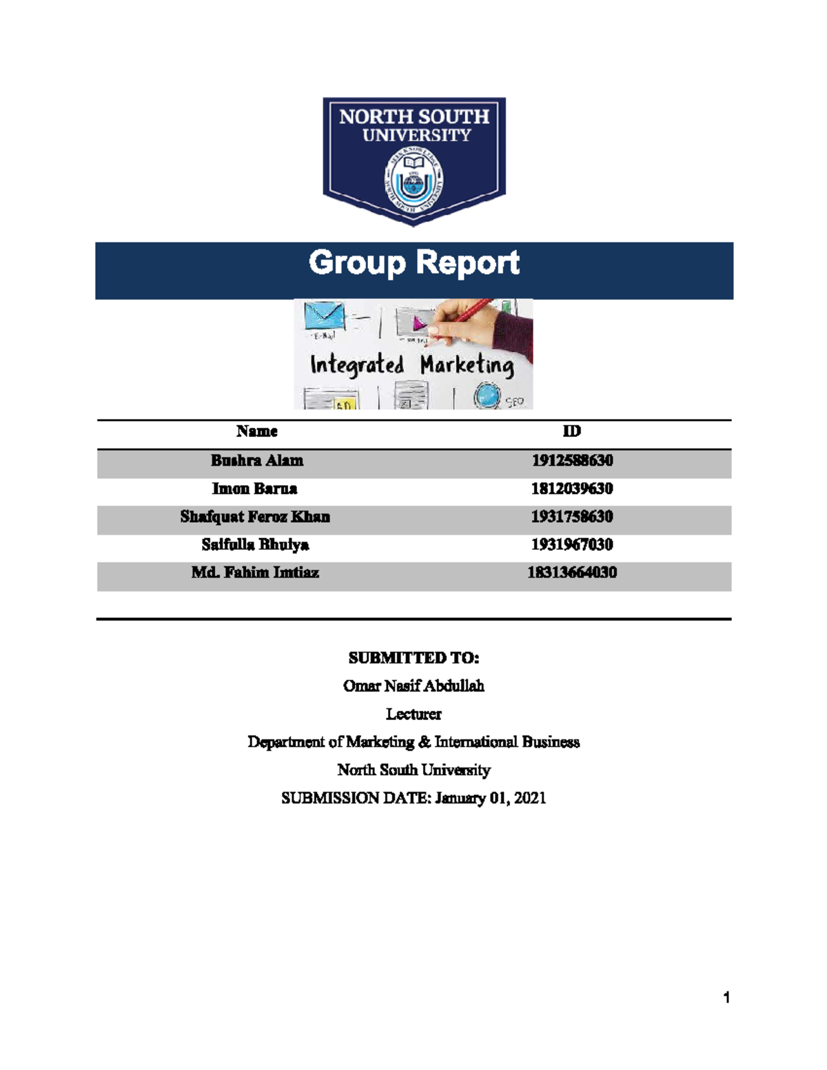 Mkt337-Group-Report - IMC Report - Service Marketing - Studocu