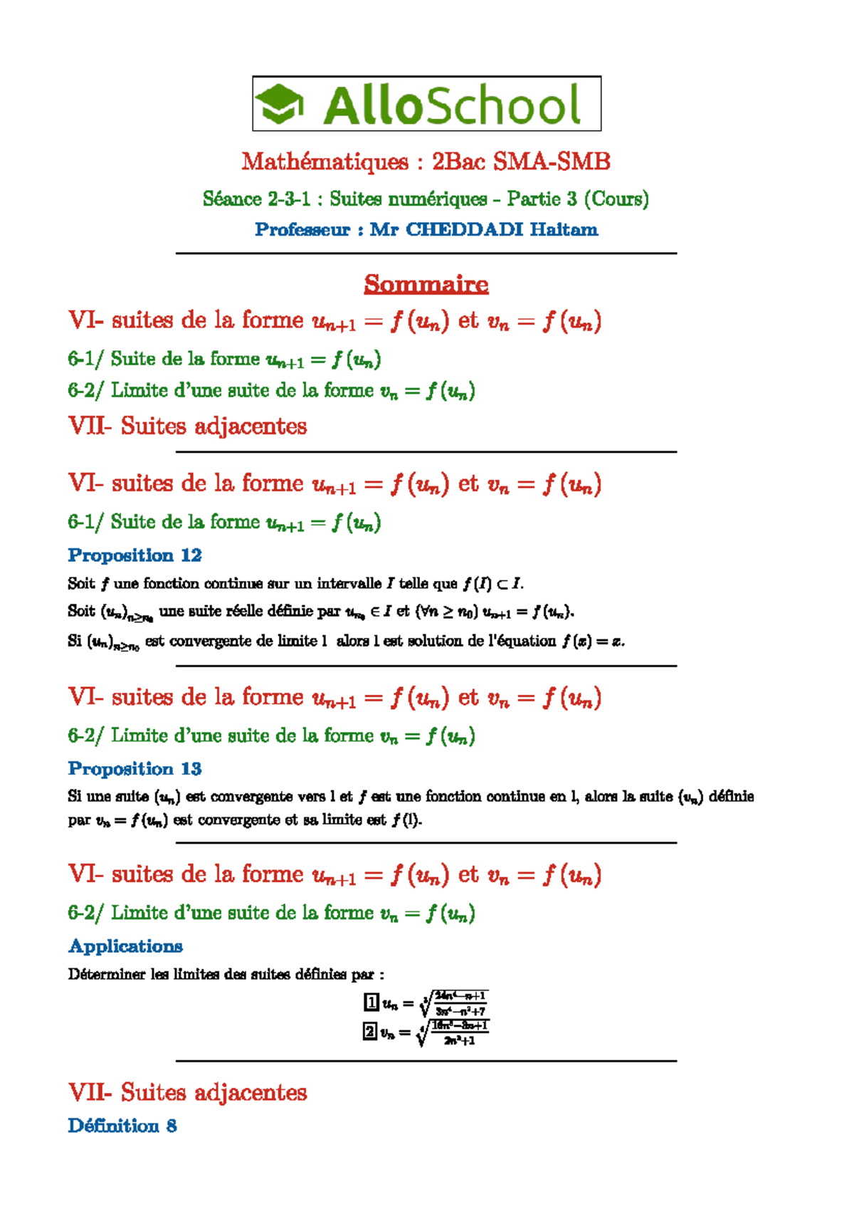 Seance 2 3 1 suites numeriques partie 3 cours 4 - Mathématiques de Base ...