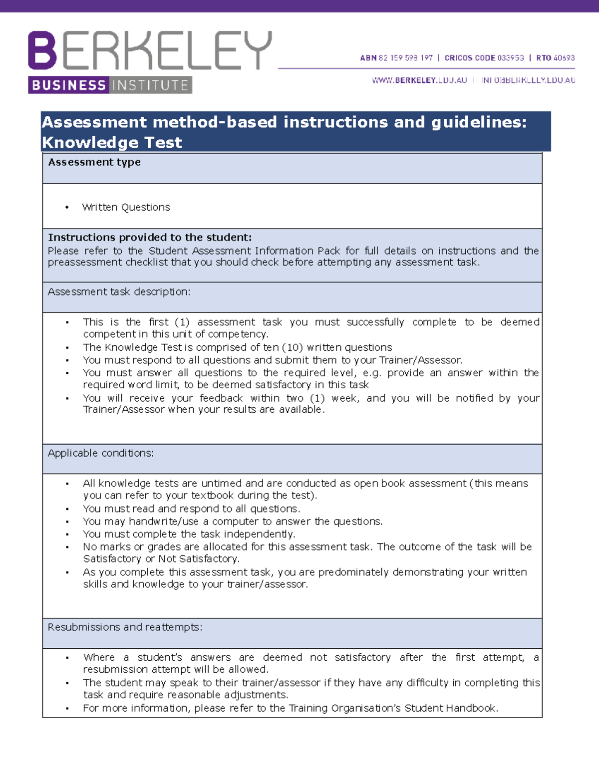 BBI003098 Bsbpmg 540 Assessment task-1” - Assessment method-based ...