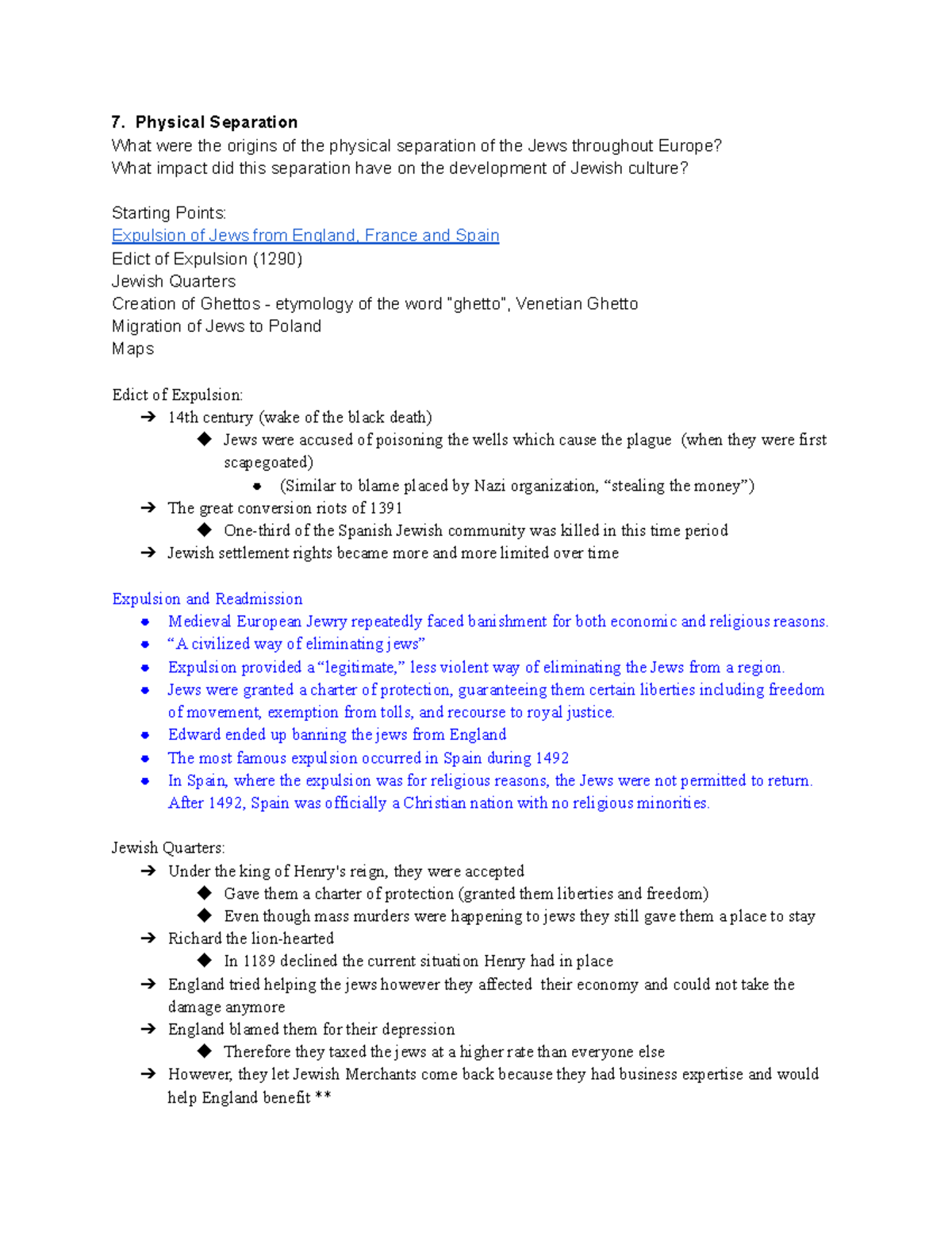Physical Separation - Physical Separation What were the origins of the ...
