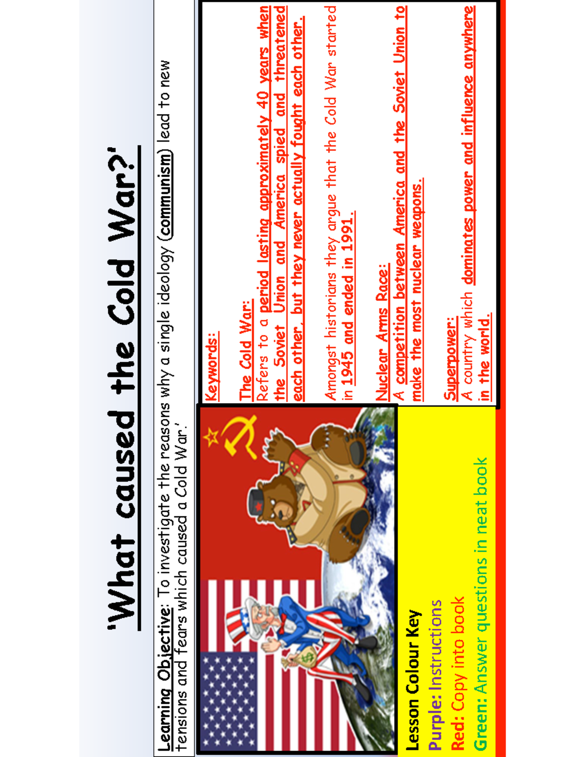 Power Point Presentation - L2. What Caused the Cold War - ‘ W h a t c a ...