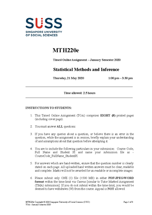 Jan2023 MTH220 EQP Final Solution - Jan2023 MTH 220 EQP Final Solution (For Student’s Reference ...