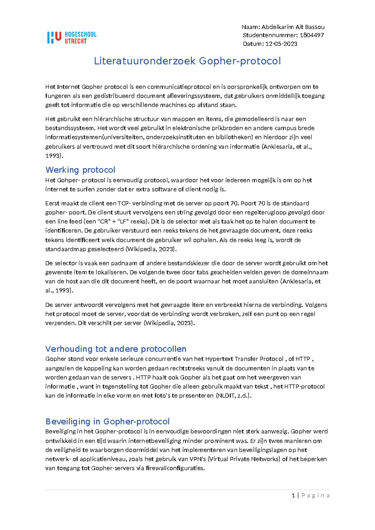 Internet Gopher Protocol - Het gebruikt een hiërarchische structuur van ...