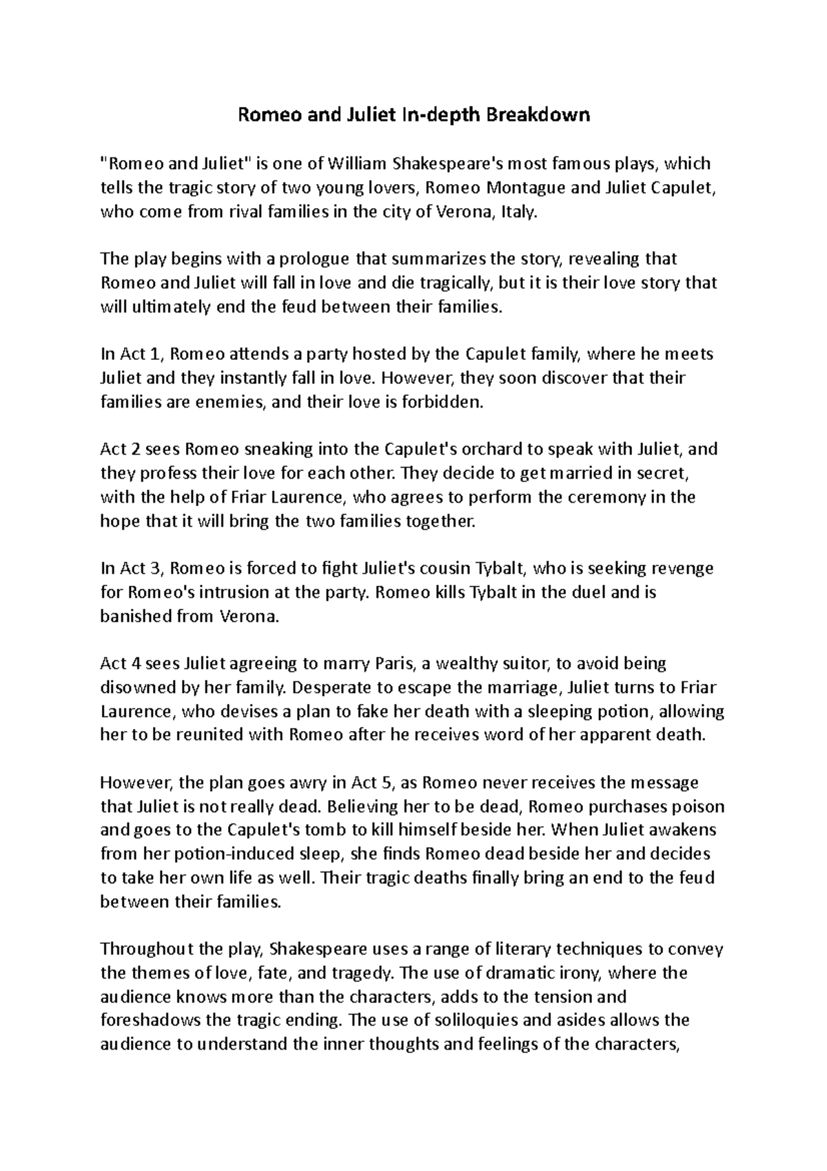 Friar Lawrence Gives Juliet Potion