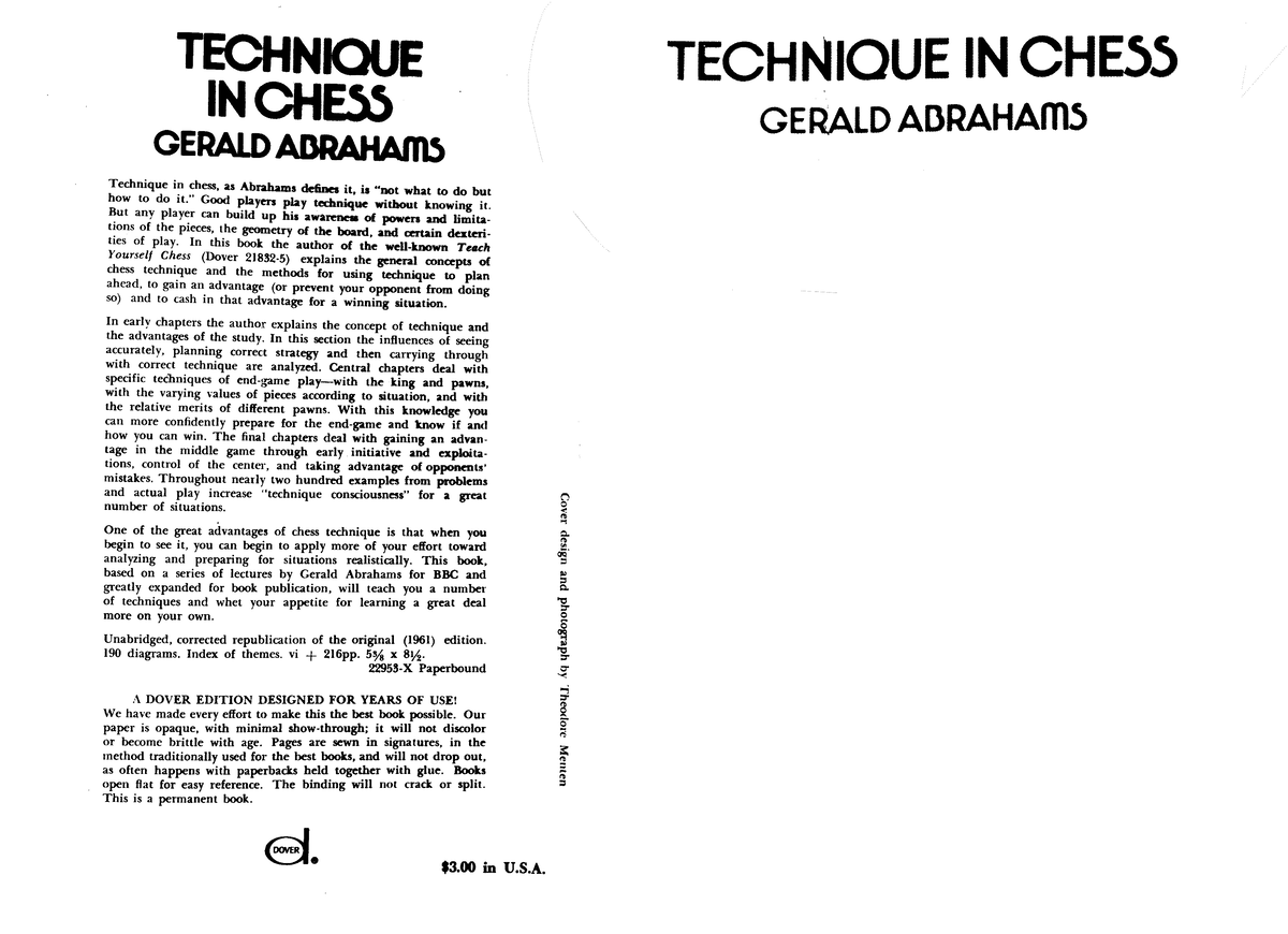 Abrahams, Gerald - Technique in Chess - Chemical Engineering - جامعة ...