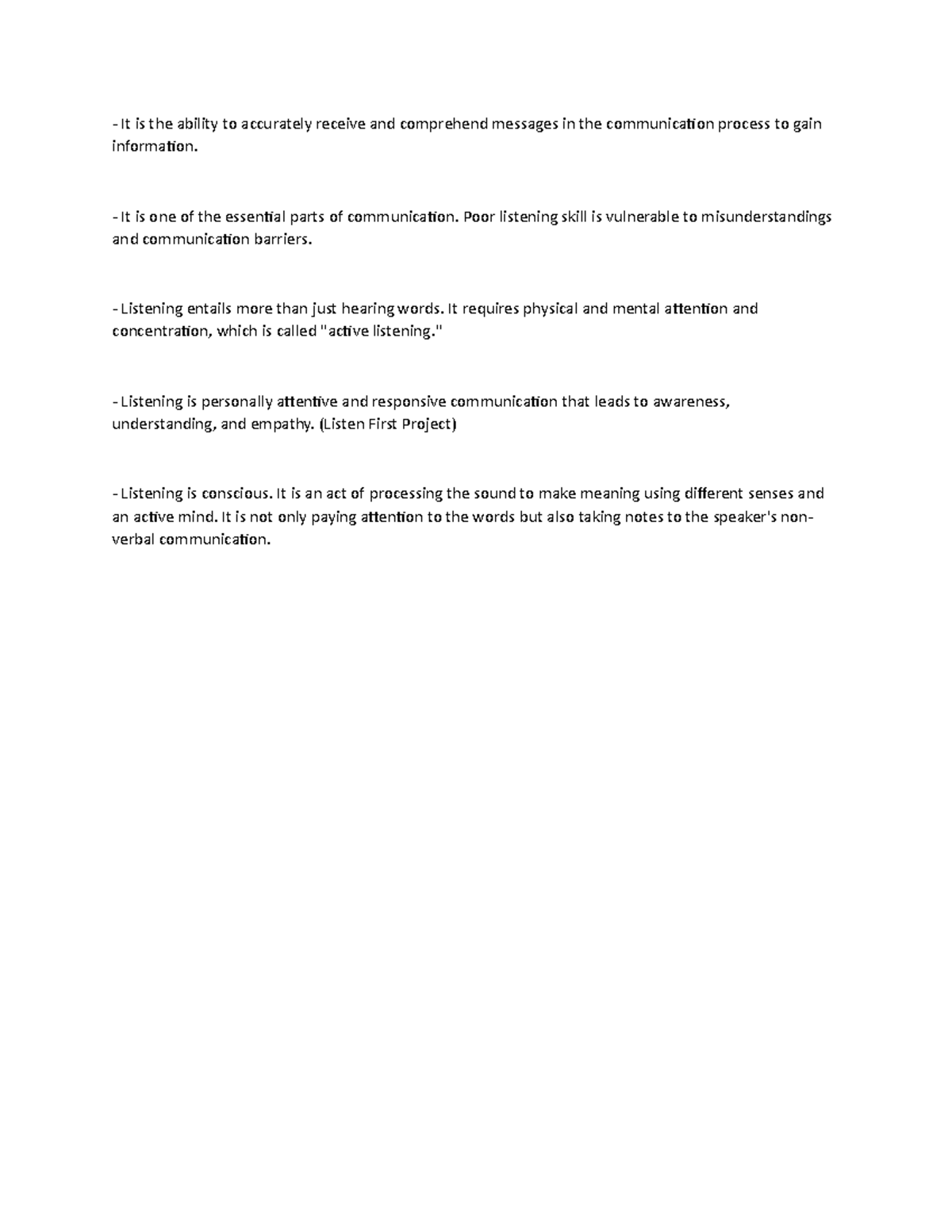 Document - notes - It is the ability to accurately receive and ...