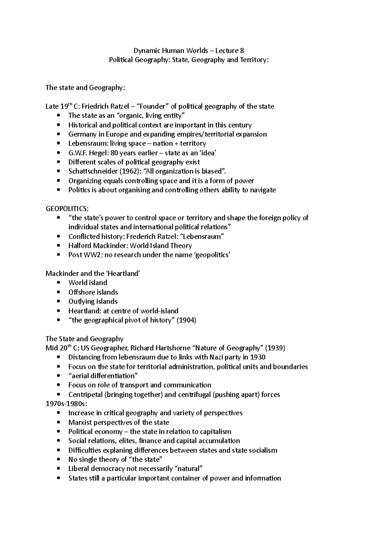 Dynamic Human Worlds Lecture 8 - Dynamic Human Worlds – Lecture 8 ...