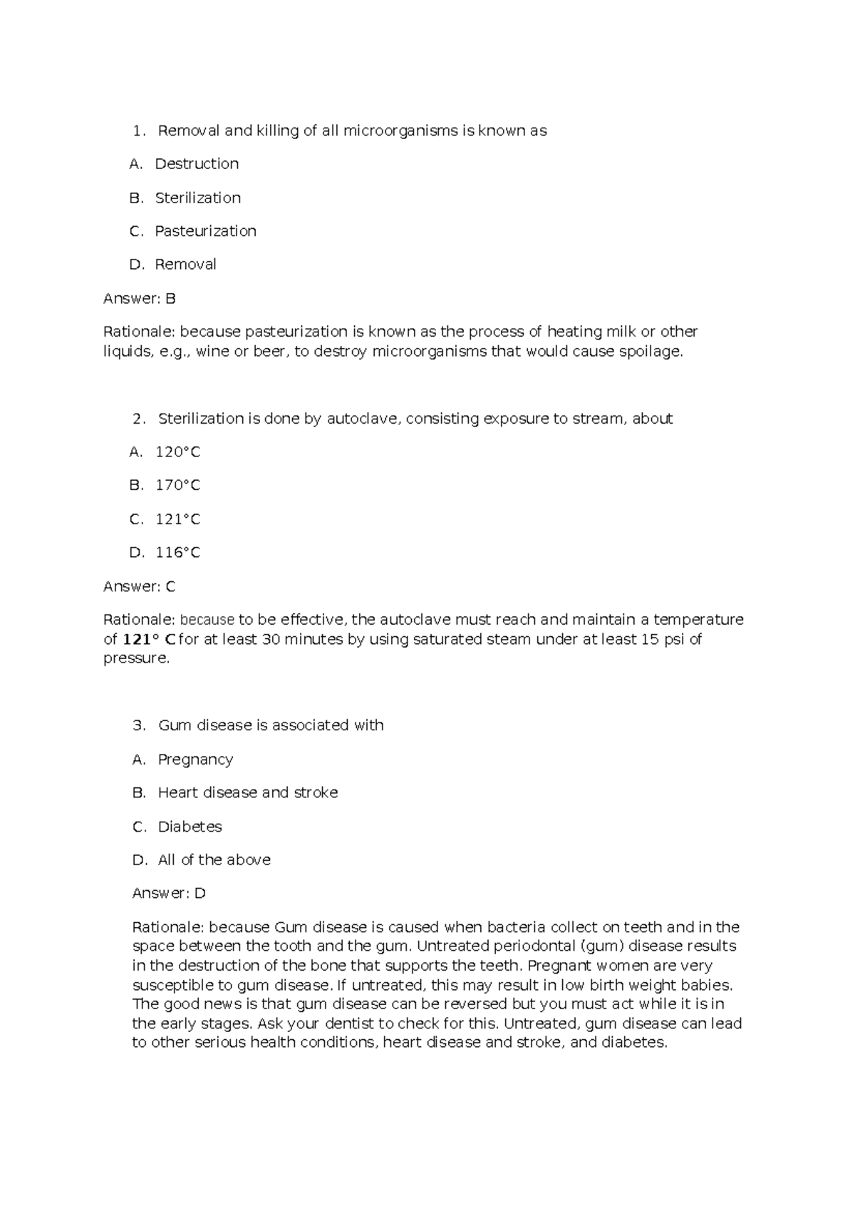 Pharmacology Q&A 5 - question and answer with rationale - Removal and ...