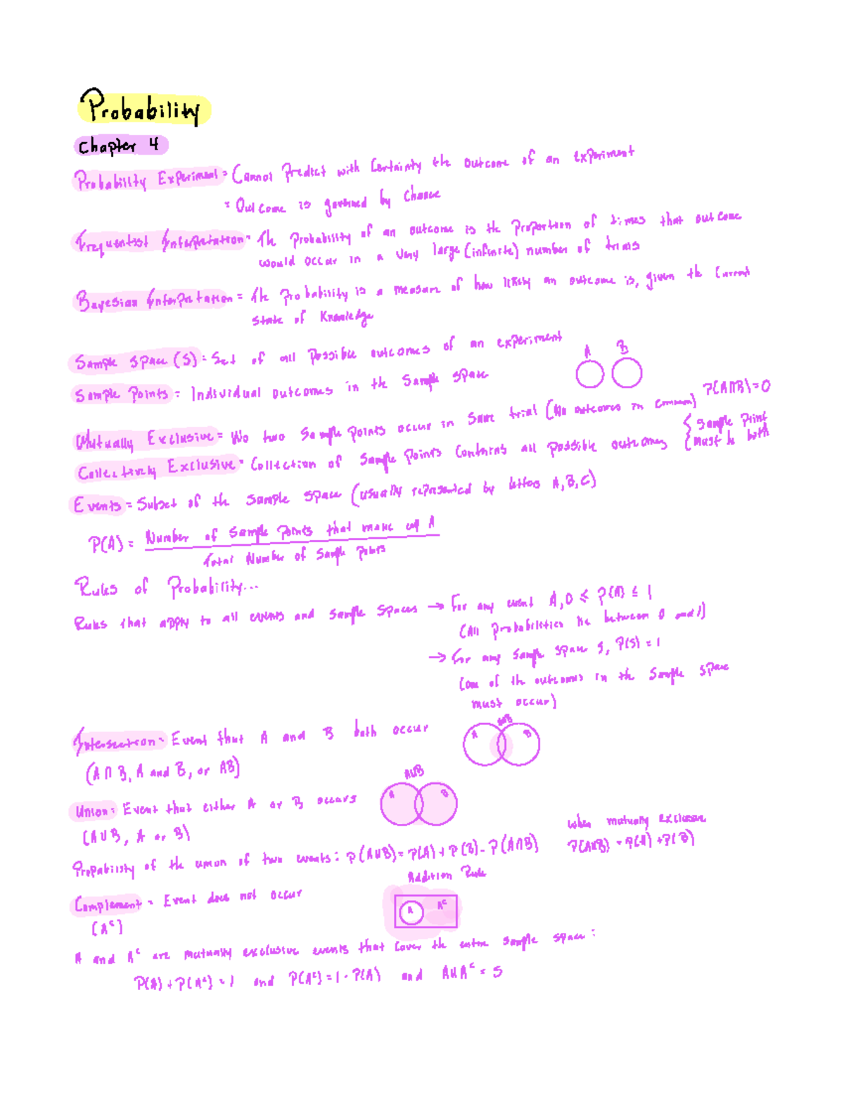 Unit 3 - Stats Notes - Probability chapter 4 Probability Experiment ...