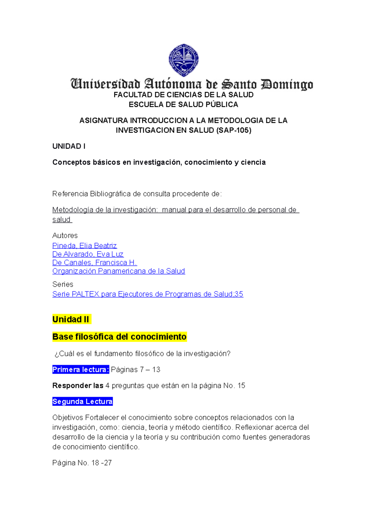 Conceptos básicos en investigación, conocimiento y ciencia - FACULTAD ...