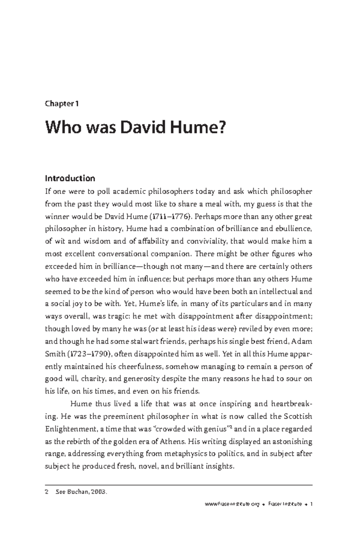 Essential david hume ch1 - Chapter 1 Who was David Hume? Introduction If one were to poll ...
