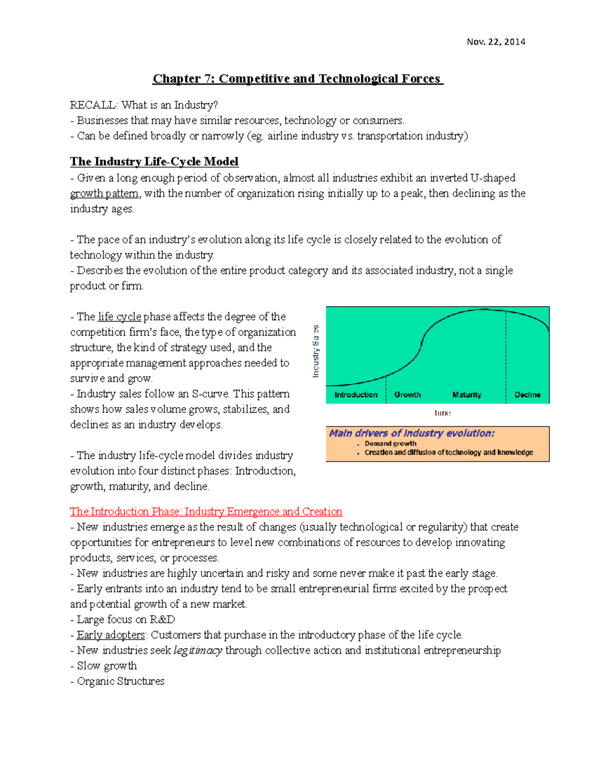 Chapter 7 - Lecture notes 7 - Nov. 22, 2014 Chapter 7: Competitive and ...