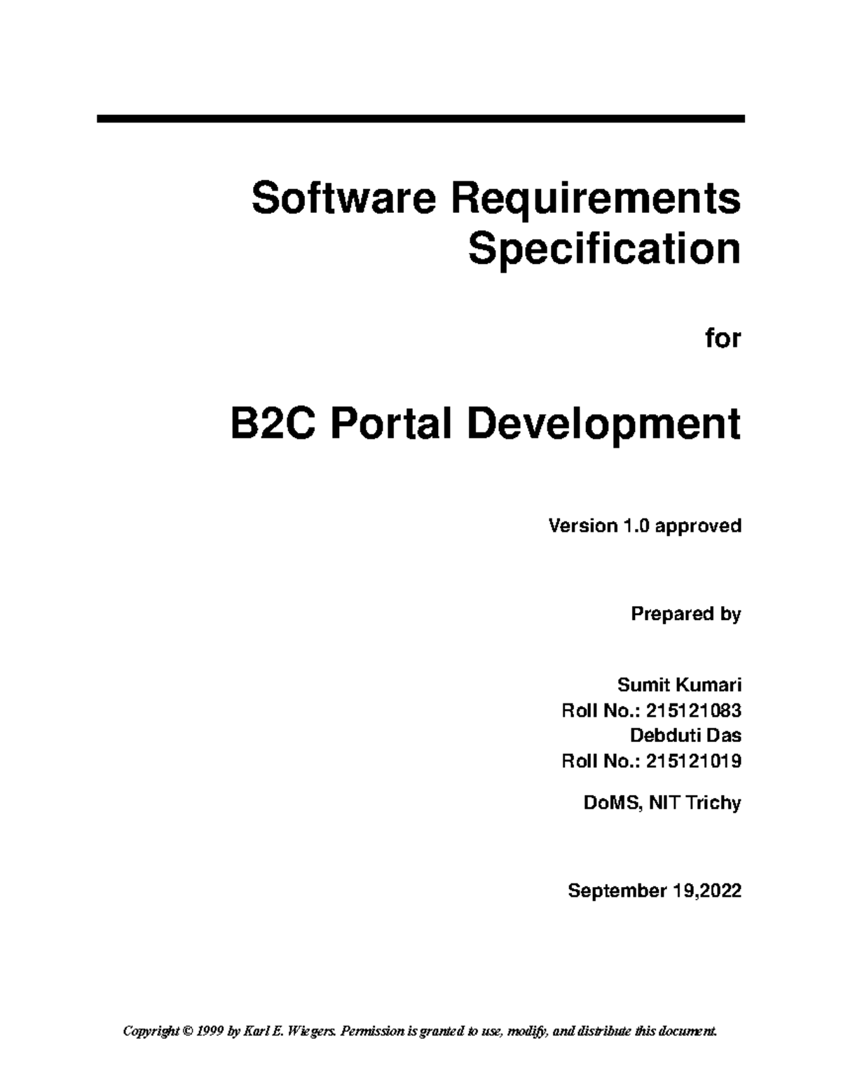 Srs template-ieee - software project management assignment using SRS ...