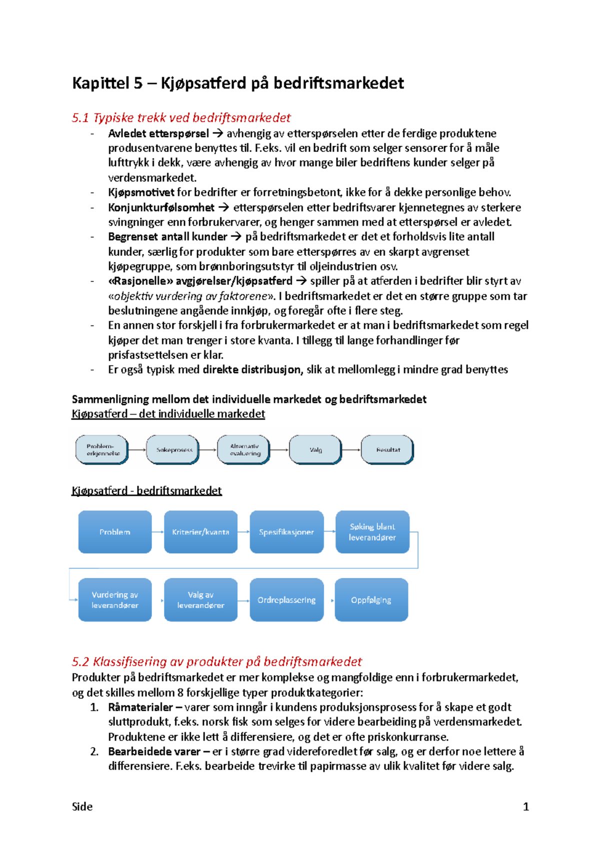 Kapittel 5 – Kjøpsatferd på bedriftsmarkedet - Kapittel 5 bedriftsmarkedet 5 Typiske trekk ved ...