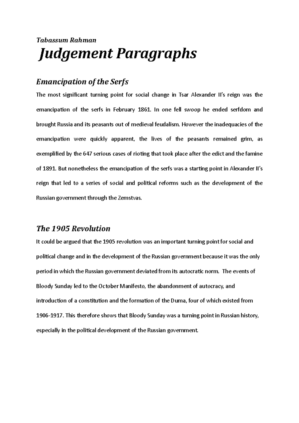 Judgement Paragraphs - Tabassum Rahman Judgement Paragraphs ...