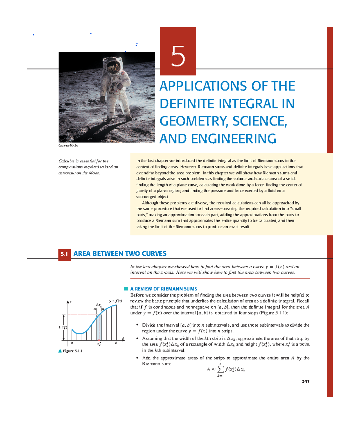 Math work ch5-1 - math work - 347 Courtesy NASA 5 Calculus is essential ...