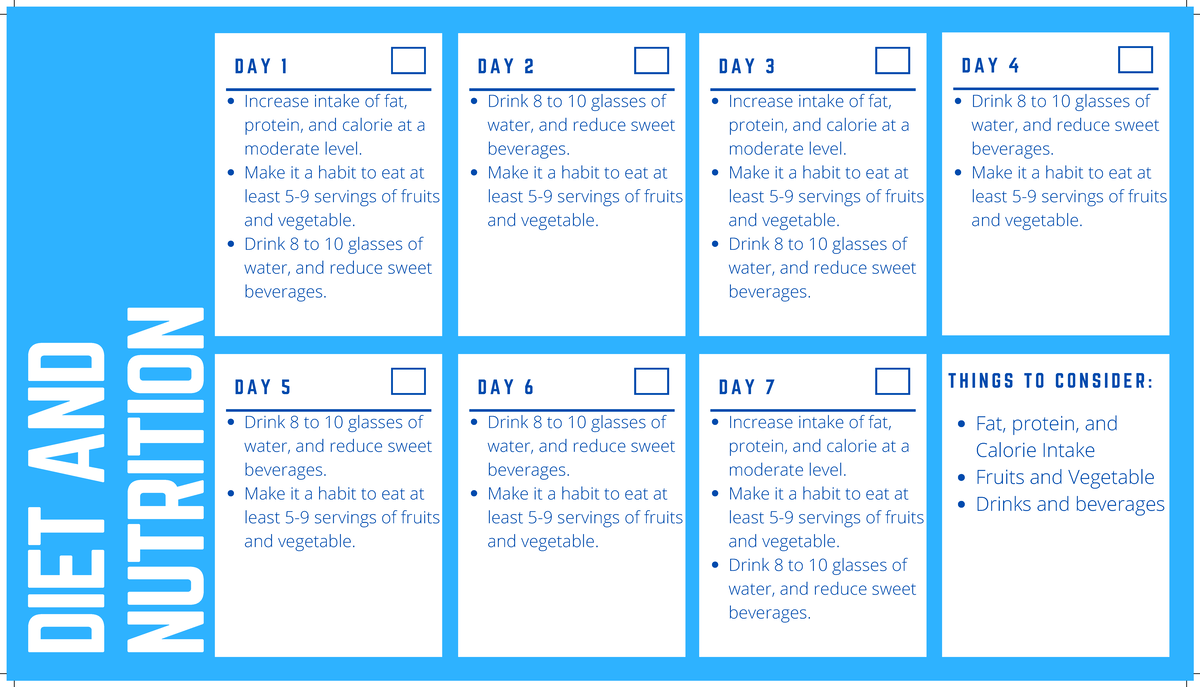 Healthy Lifestyle Choice Plan - D A Y 5 D A Y 6 D A Y 7 T H I N G S T O ...