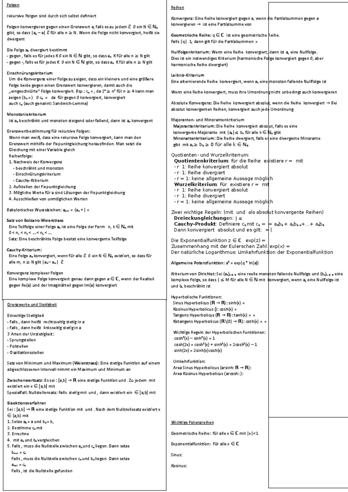 Formelsammlung HöMa1 (veränderbares Word Dokument) - Folgen rekursive ...