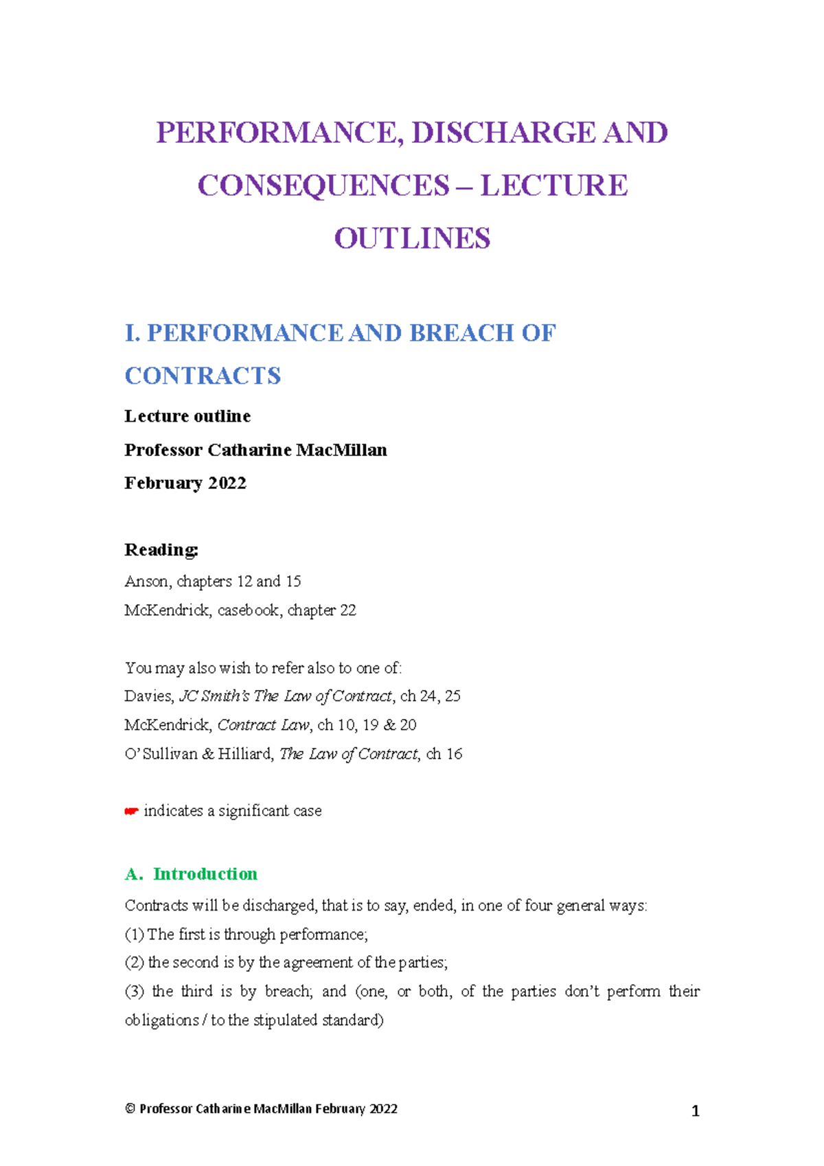 LN Performance, discharge and consequences - PERFORMANCE, DISCHARGE AND CONSEQUENCES – LECTURE ...