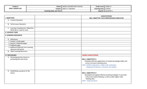 DLL Science 6 Q1 W5 - Daily Lesson Log - GRADES 1 to 12 DAILY LESSON LOG School: DepEdClub Grade ...