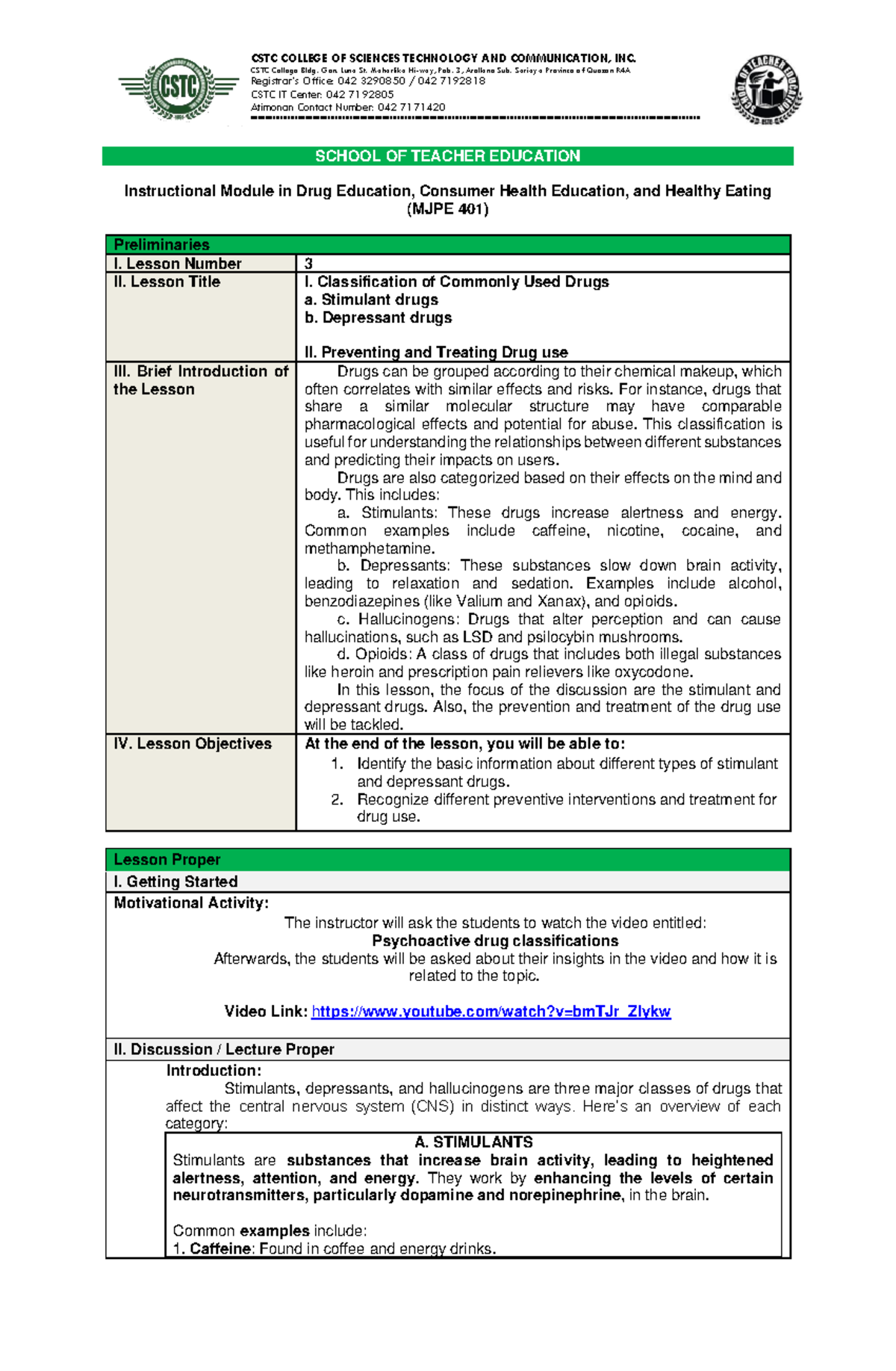 3 - Need as guide - CSTC College Bldg. Gen. Luna St. Maharlika Hi-way ...