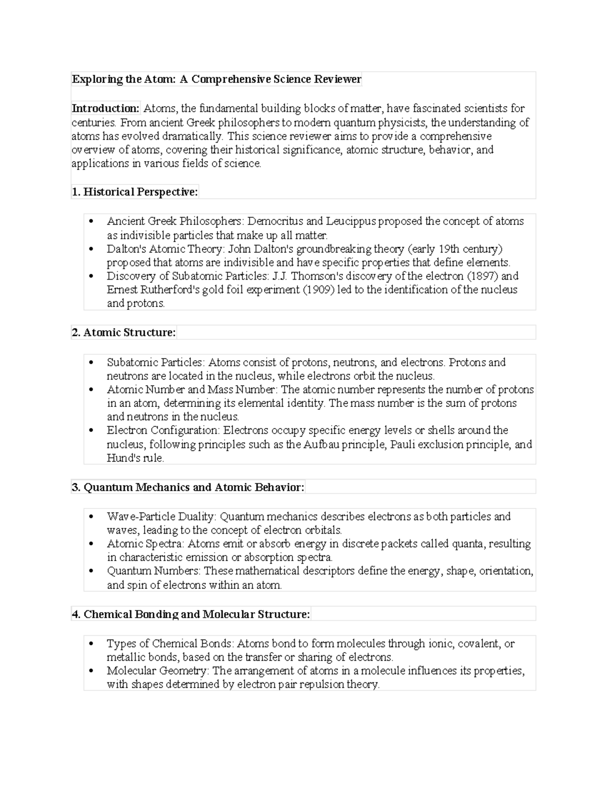 Exploring the Atom - From ancient Greek philosophers to modern quantum ...