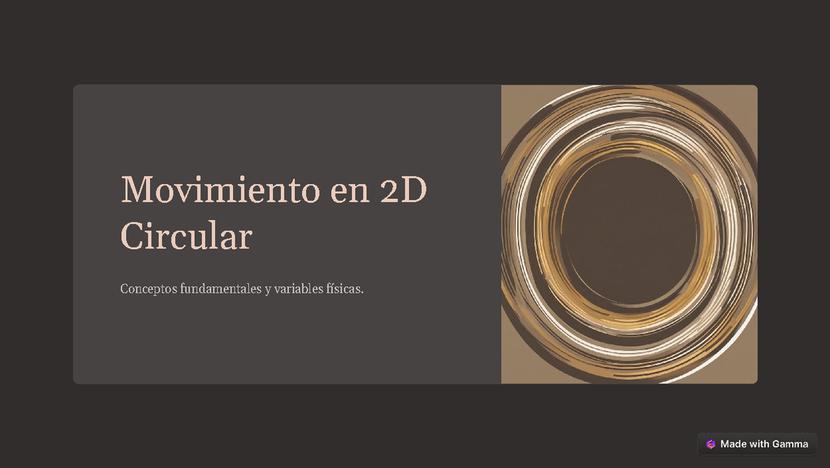 Movimiento en 2D Circular - Movimiento en 2D Circular Conceptos ...