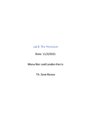Measurement and Error - Lab report - BIOL 331 - UofL - Studocu