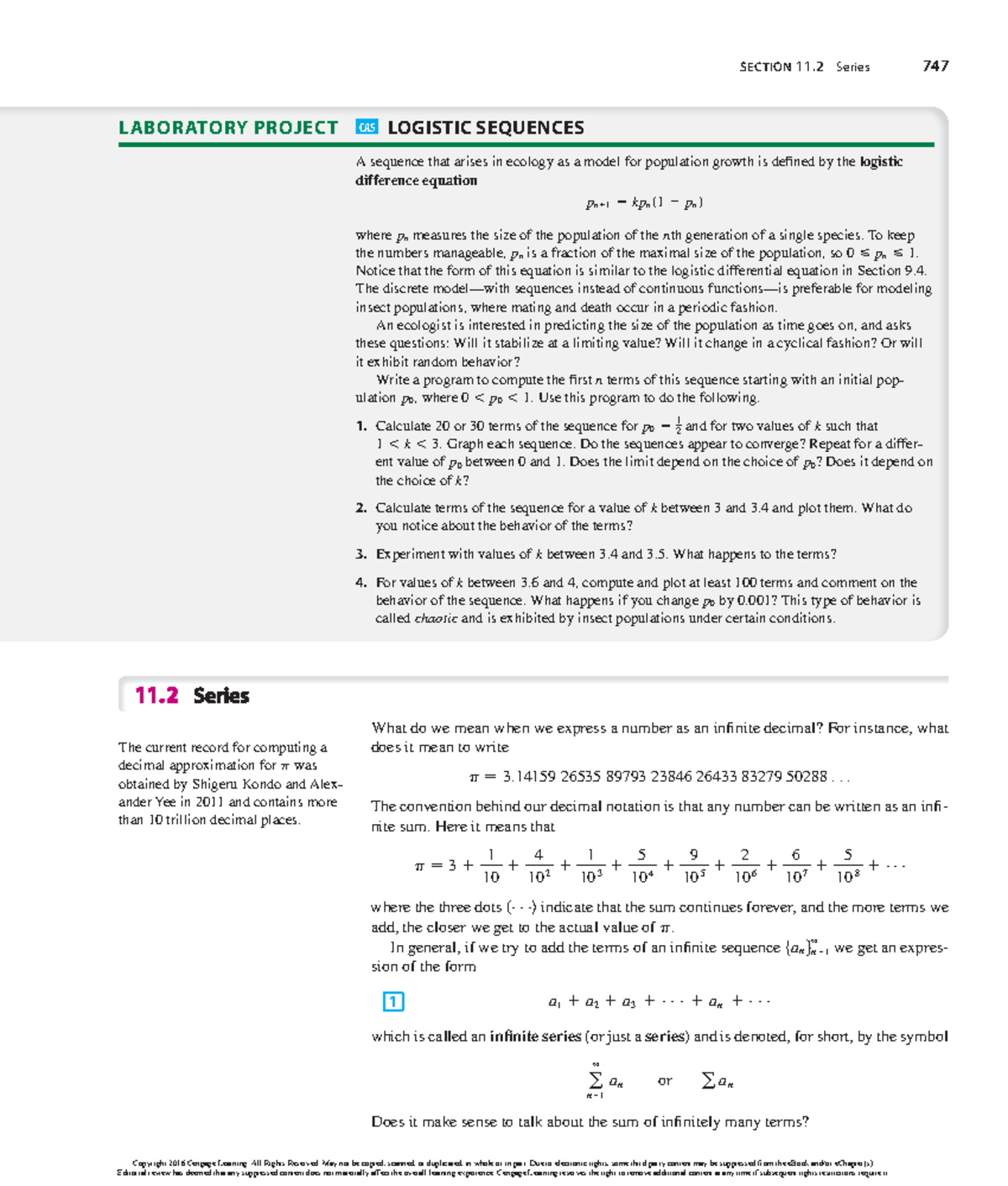 Math ch-11-2 - math work - SECTION 11 Series 747 LABORATORY PROJECT CAS ...