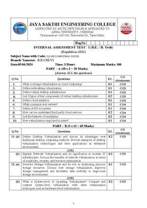 Lab Manual DAA - AD3351 - AI&DS III Sem -Regulation 2021 - JAYA SAKTHI ENGINEERING COLLEGE ...
