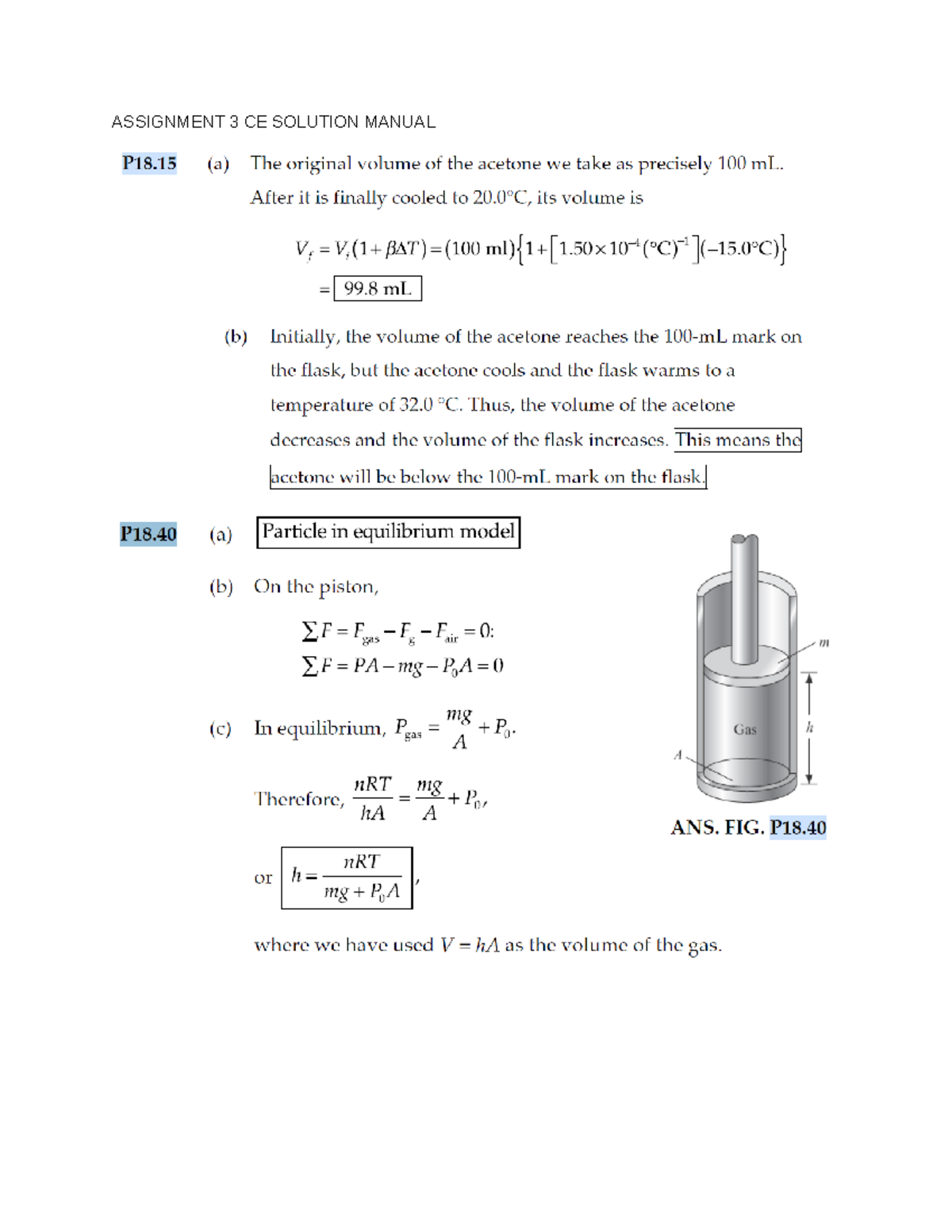 Assignment 3 CE Solution Manual - ASSIGNMENT 3 CE SOLUTION MANUAL P18 ...