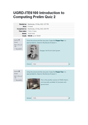 UGRD-ITE6100 Introduction to Computing Final Quiz Lab 2 - Studocu