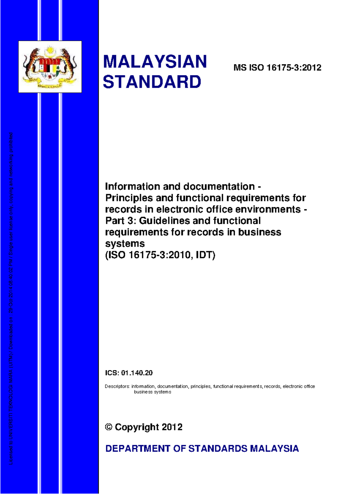 MS ISO 16175-3-Principles and Functional Requirement for System - MS ...