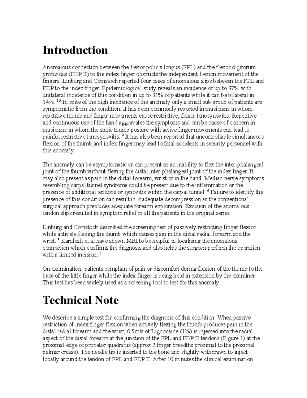 Linburg Comstock Anomaly - Introduction Anomalous connection between ...