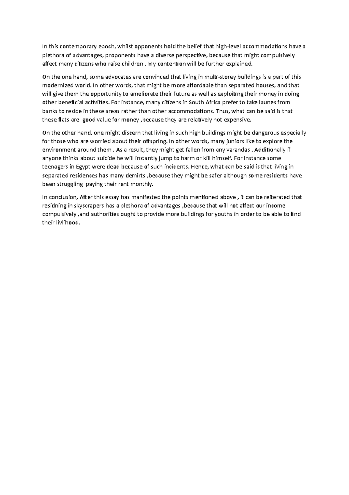 Writing 4 - Ôn tập - In this contemporary epoch, whilst opponents hold ...