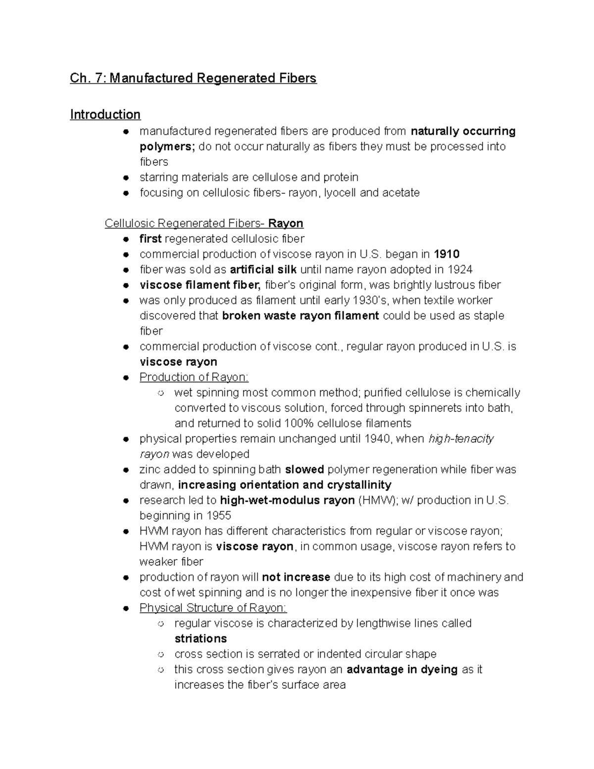 TAM 2200 Notes Ch. 7 - Kerri McBee-Black - Ch. 7: Manufactured ...