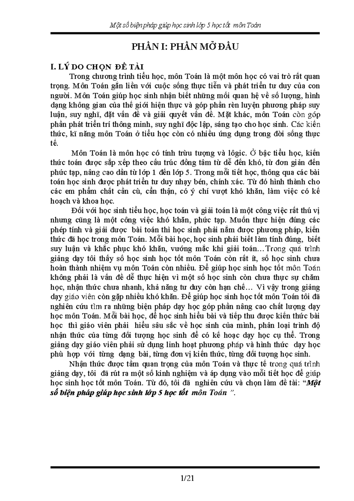 Mot so bien phap giup hoc sinh lop 5 hoc tot mon toan 3092 - PHẦN I ...