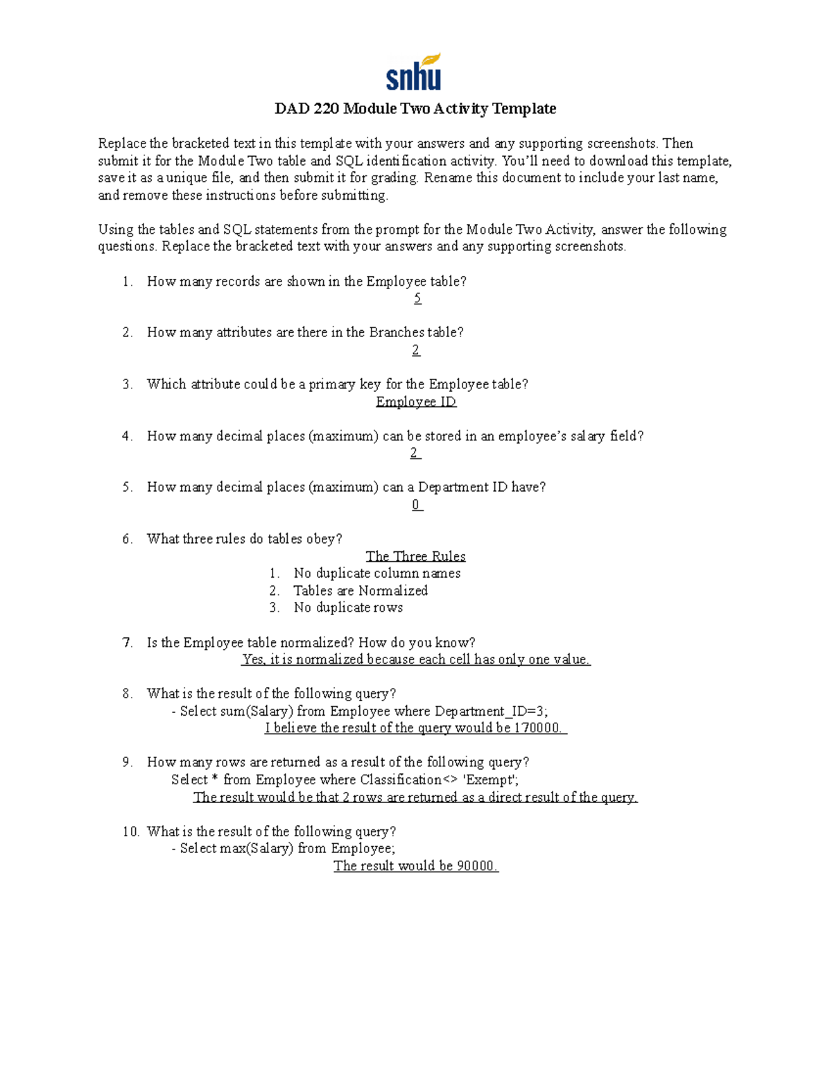 DAD-220 Module Two Activity - Then submit it for the Module Two table ...