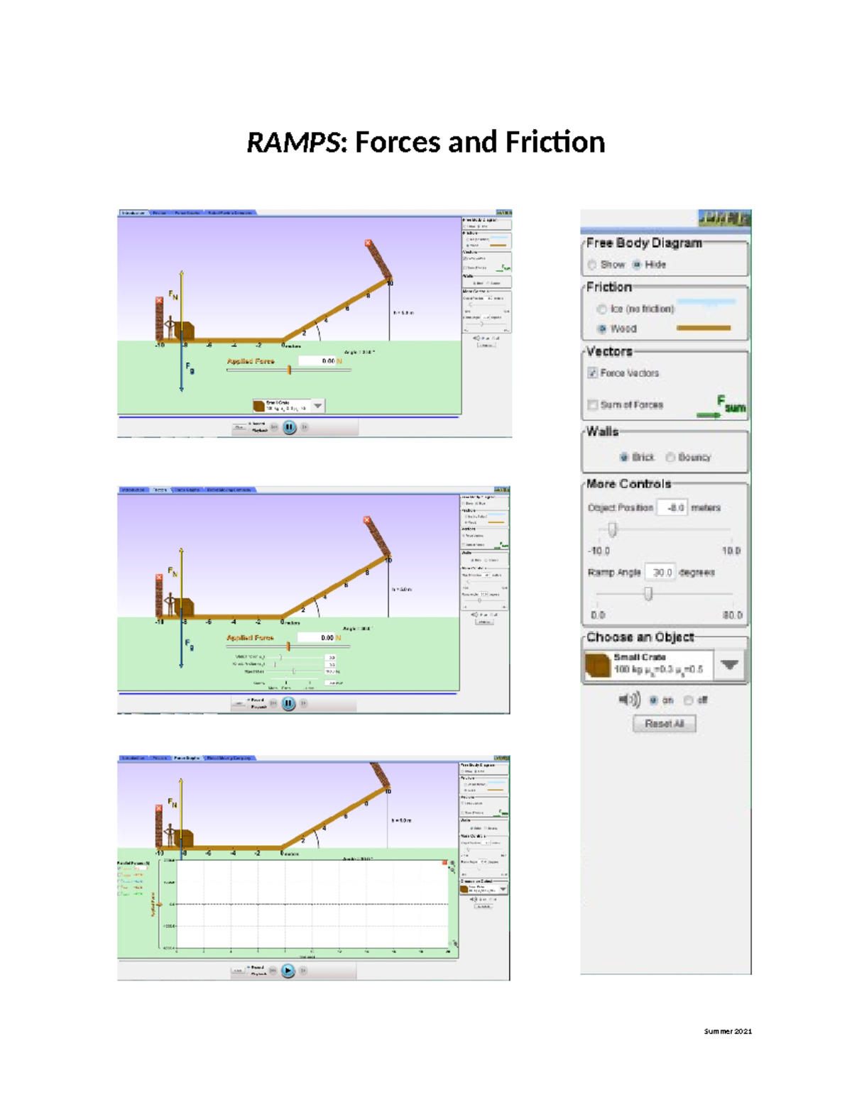 Lab 6 - Forces and Friction - RAMPS: Forces and Friction Instructions ...