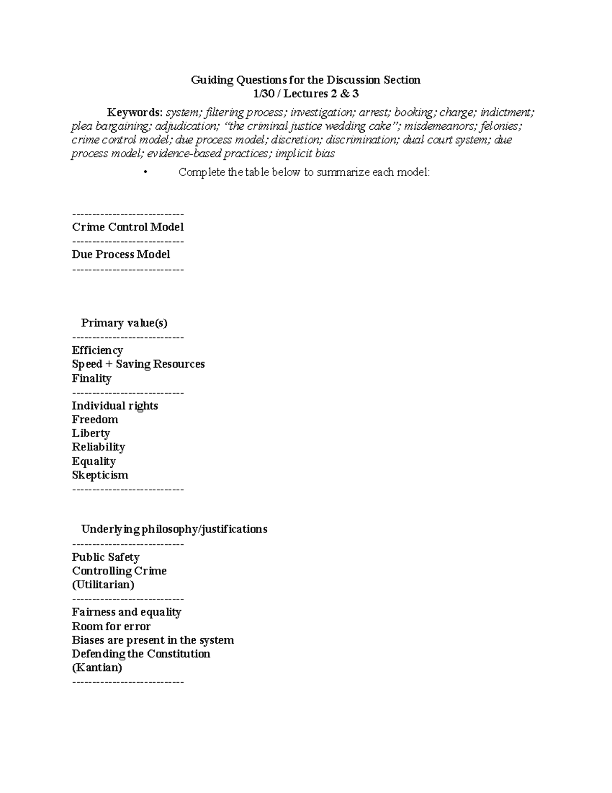 Guiding Questions 2&3 - Guiding Questions for the Discussion Section 1 ...