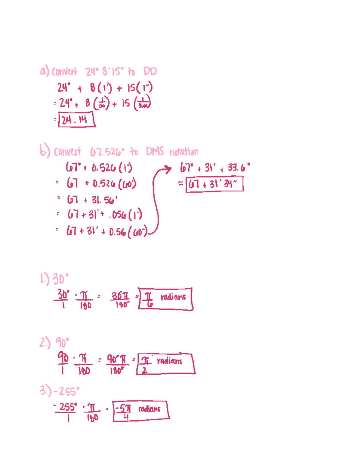 Test 2 Practice - Notes - Converting Between DMs DD Notation a convert ...