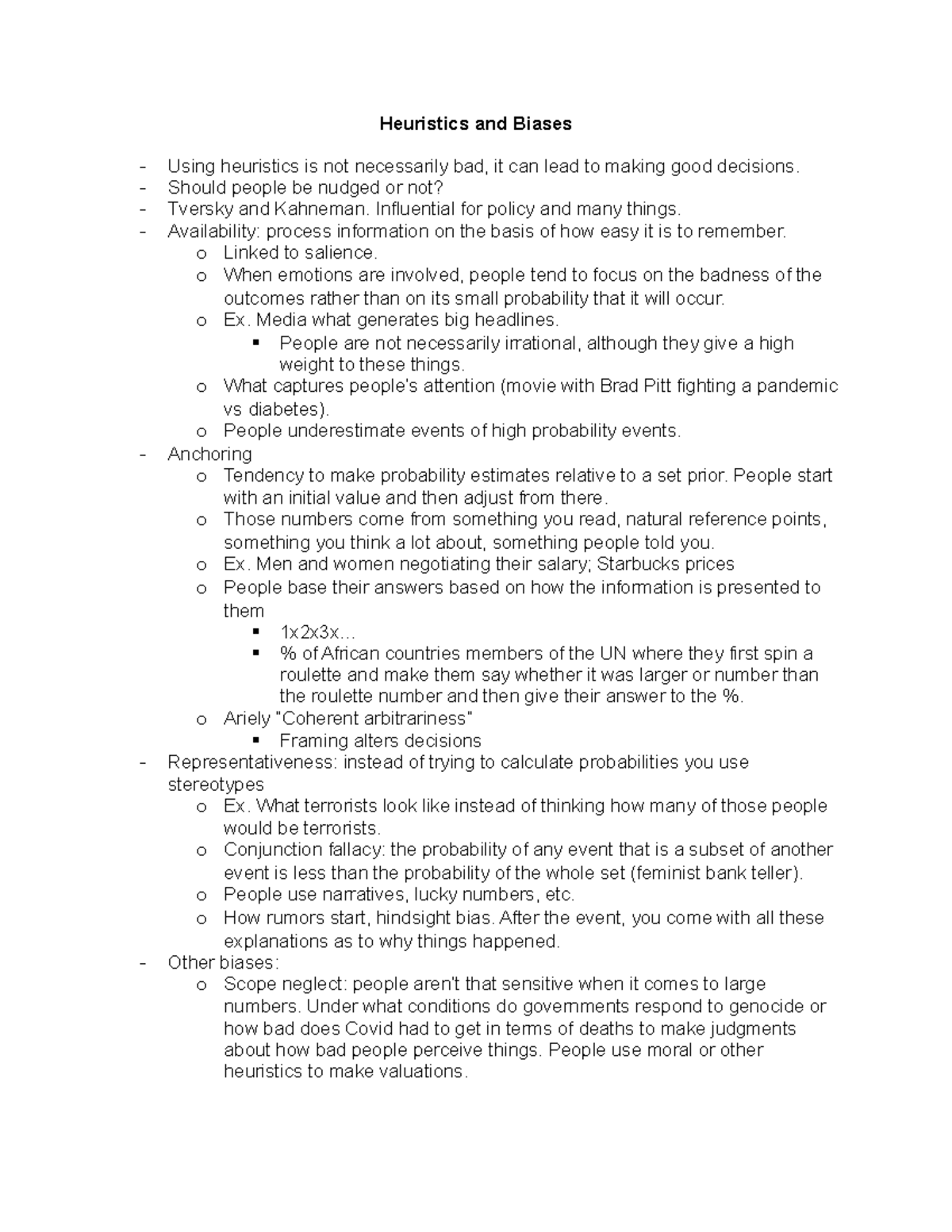 Heuristics and Biases Lecture - Heuristics and Biases Using heuristics ...