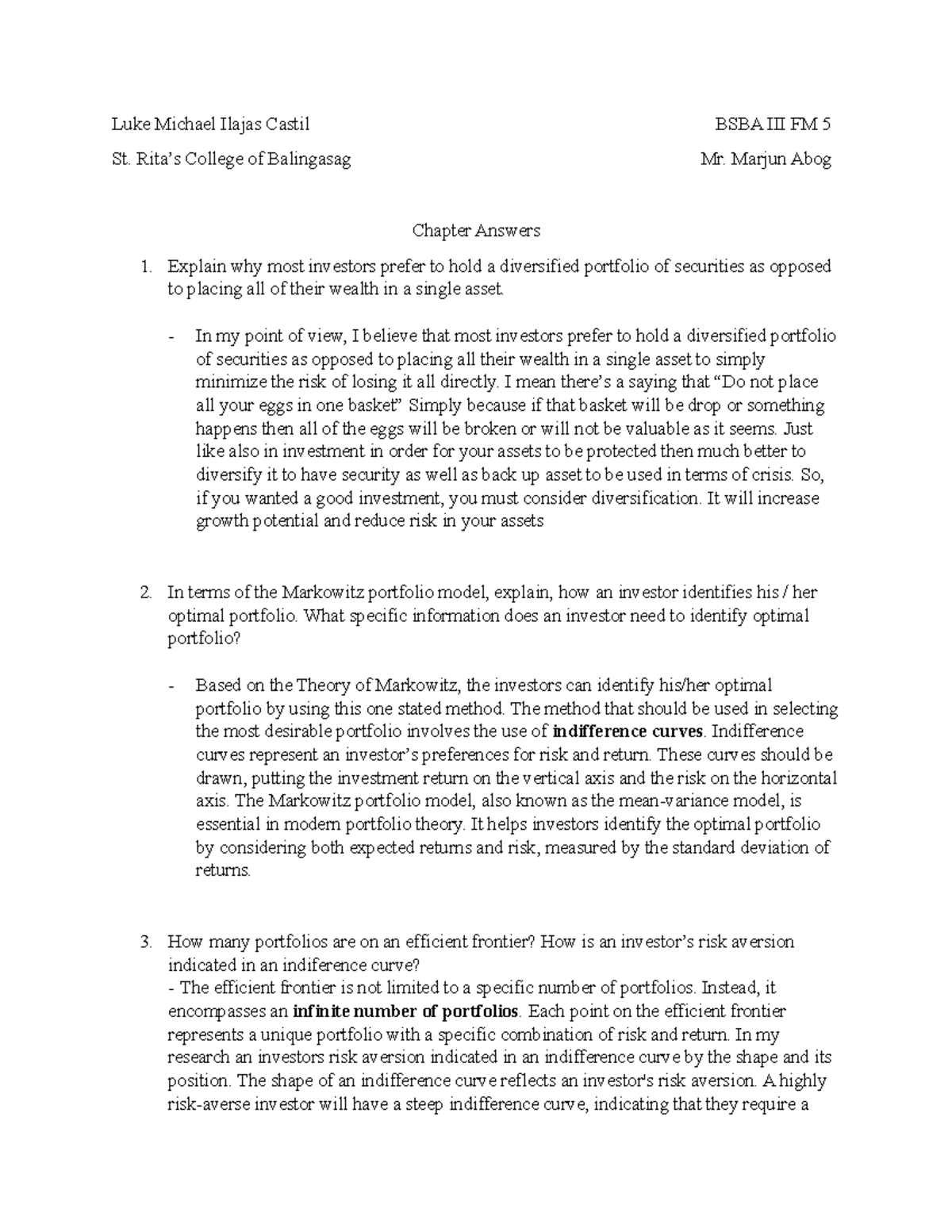 Luke - enjoy - Luke Michael Ilajas Castil BSBA III FM 5 St. Rita’s ...